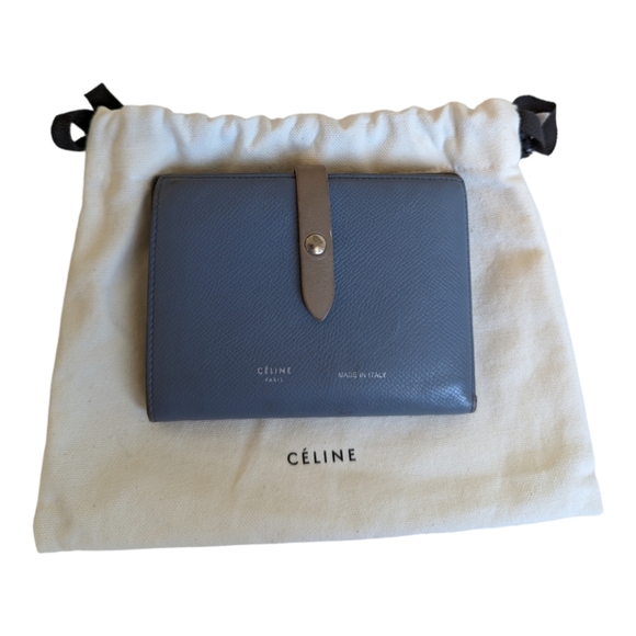 Celine | Bags | Celine Strap Medium Multifunction Bifold Wallet Purse ...